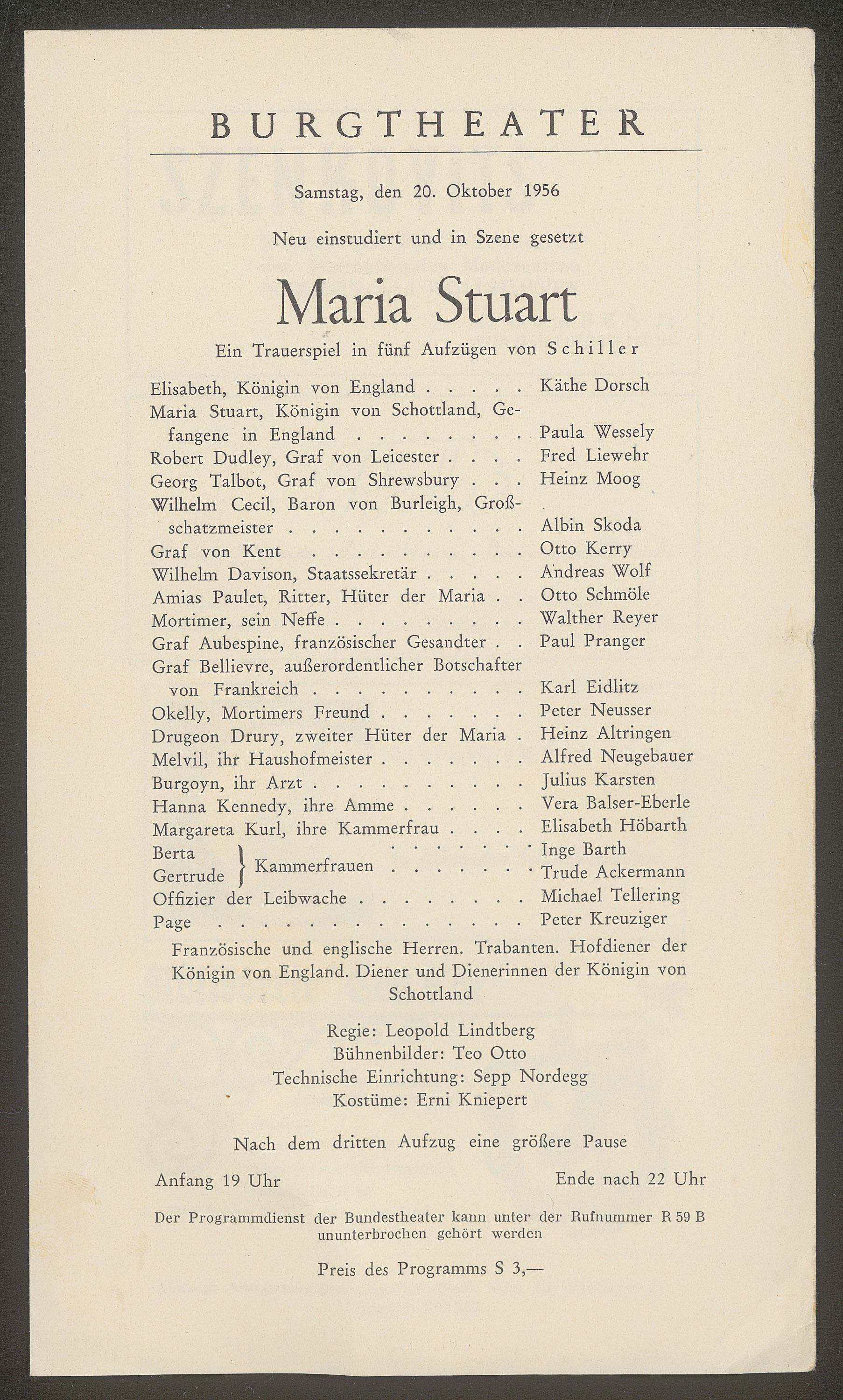 Maria Stuart - Online Sammlung - theatermuseum.at